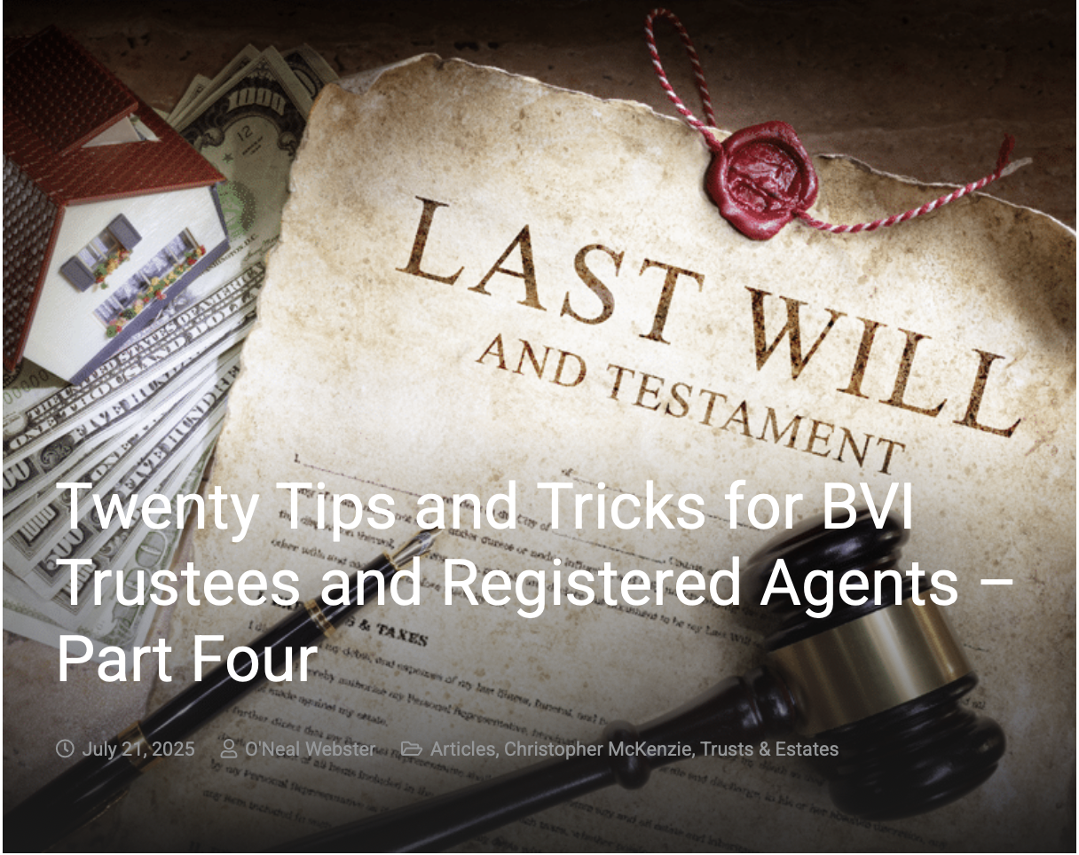 British Virgin Islands Law Firm | Transactions, Litigation, Regulatory